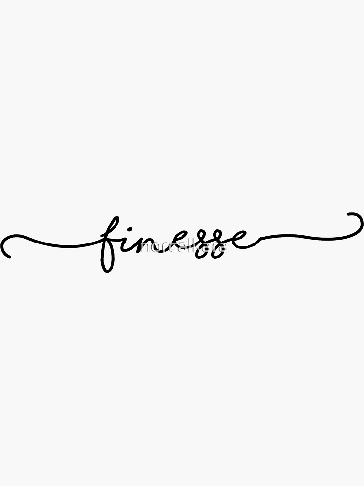 "cursive finesse" Sticker for Sale by norcalkara | Redbubble