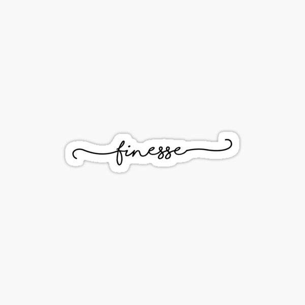 "cursive finesse" Sticker for Sale by norcalkara | Redbubble