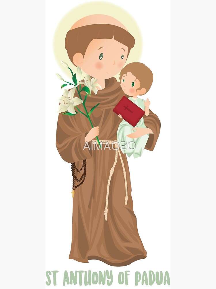 "Saint Anthony of Padua" Poster for Sale by AlMAO2O | Redbubble