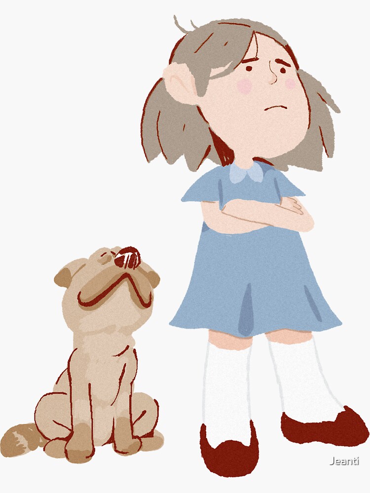 "Grumpy girl" Sticker for Sale by Jeanti | Redbubble