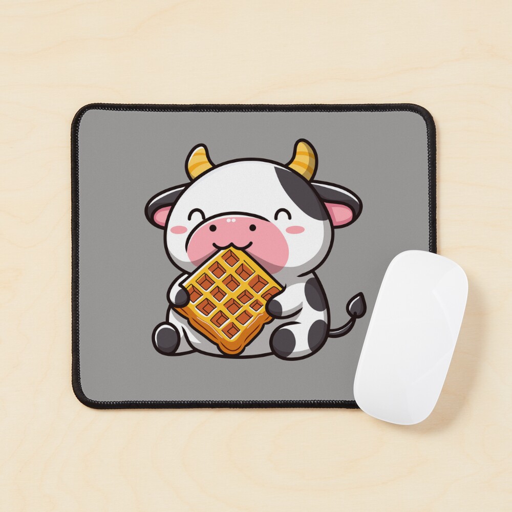 "Cow with waffle" Sticker for Sale by Delidream | Redbubble