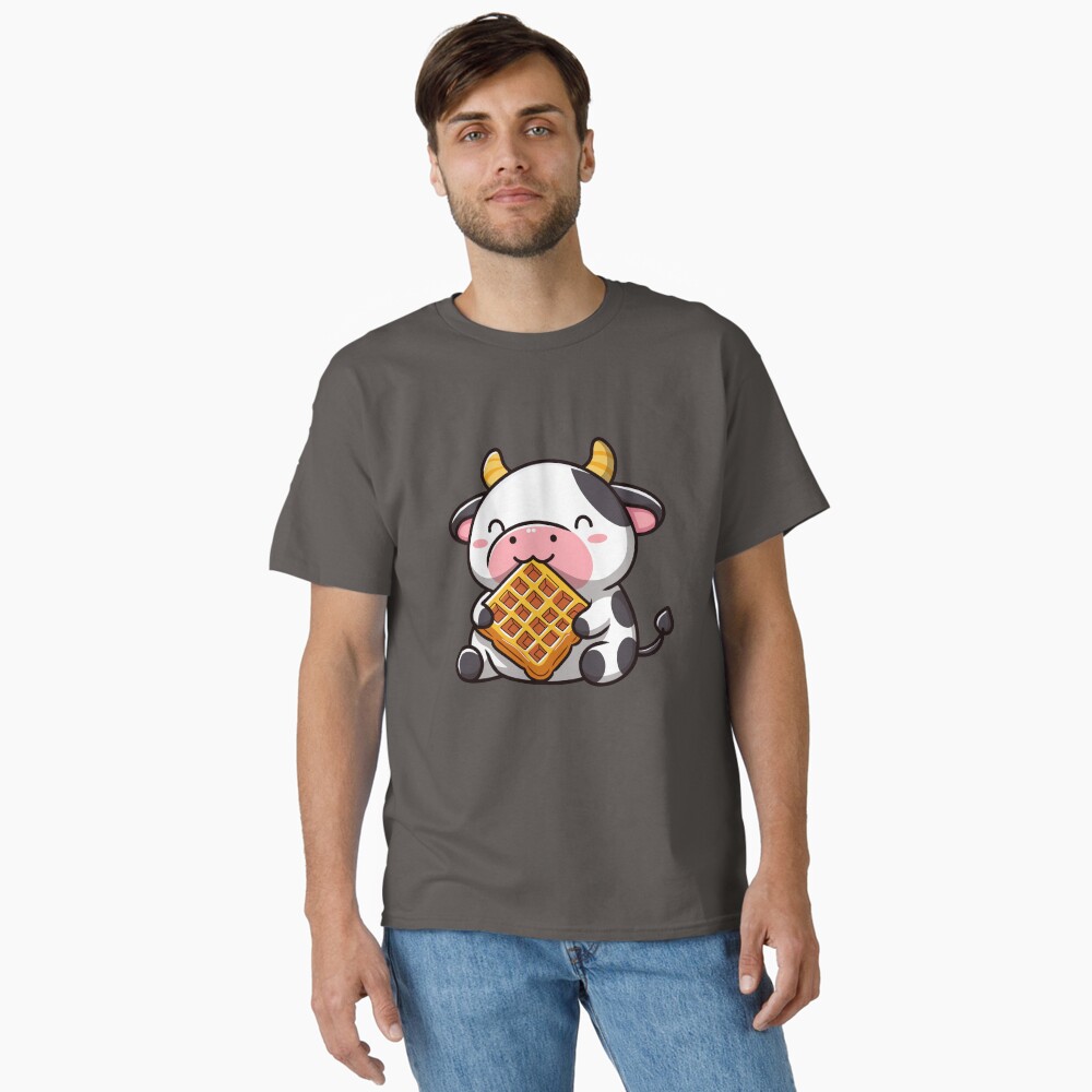 "Cow with waffle" Sticker for Sale by Delidream | Redbubble