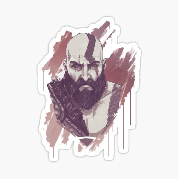 "Kratos" Sticker for Sale by NicoFari | Redbubble