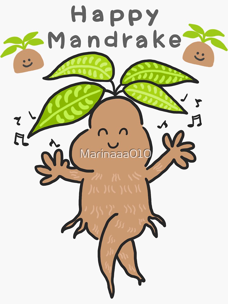 Sticker for Sale avec l'œuvre « Joyeux Mandrake Drôle Mème Kawaii ...