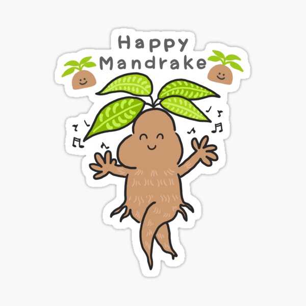 Sticker for Sale avec l'œuvre « Joyeux Mandrake Drôle Mème Kawaii ...