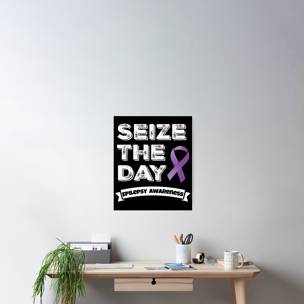 "Epilepsy Awareness Purple Ribbon, Seizure Awareness, Seize The Day ...