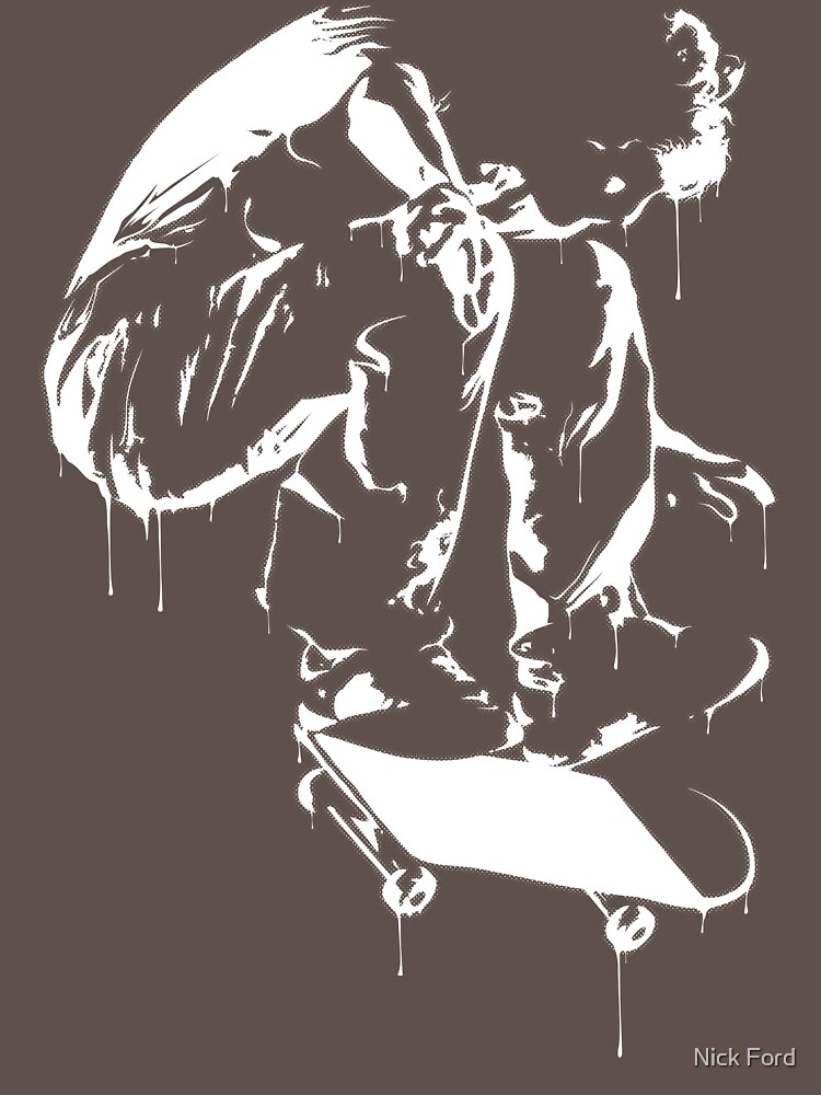 "Drippy skate stencil" T-shirt for Sale by nickford | Redbubble ...