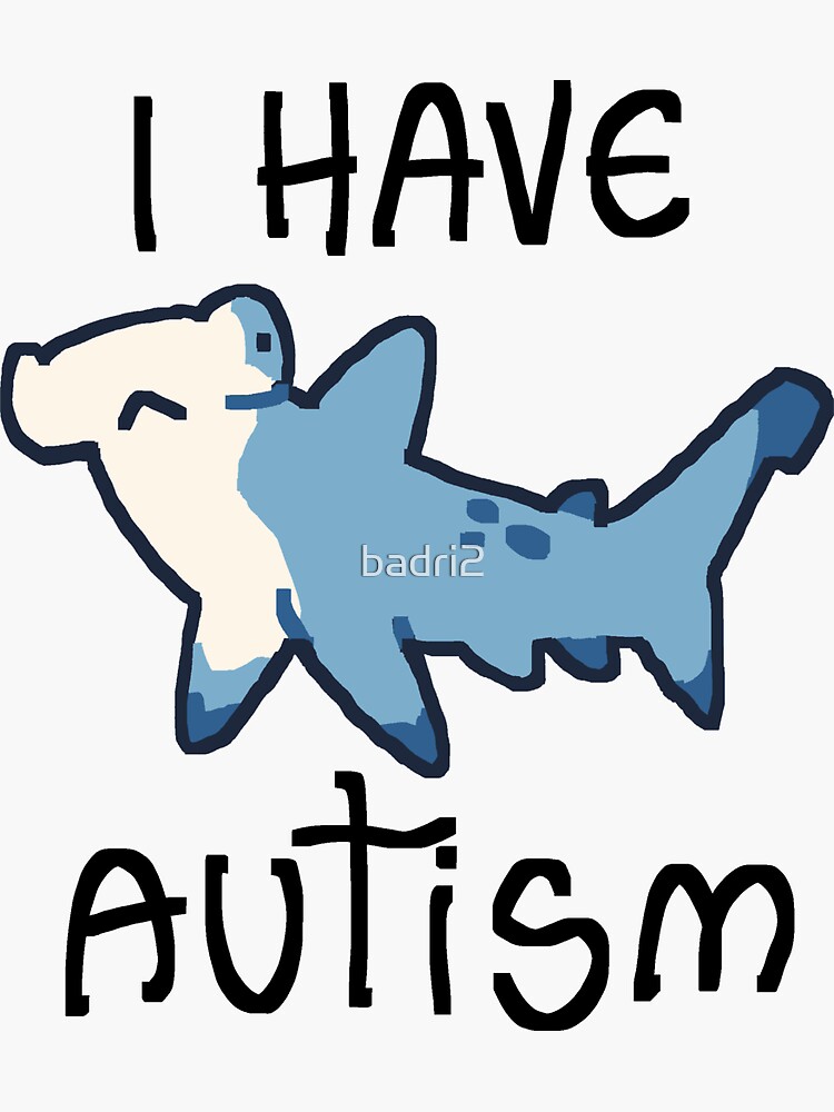"autism hammerhead shark " Sticker for Sale by badri2 | Redbubble