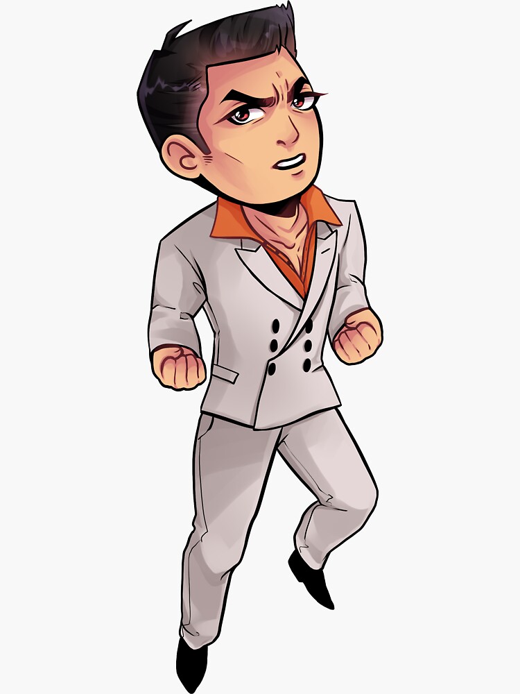 "Kazuma Kiryu" Sticker by szwedsart | Redbubble