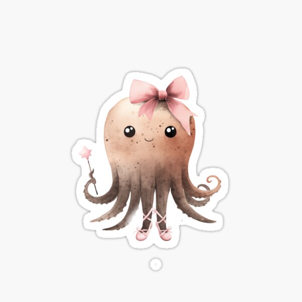 "Pretty Ballerina Princess Octopus" Sticker for Sale by UpsidedownFrog ...