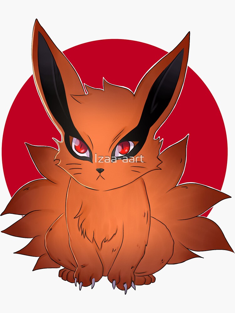 "Mini Kurama" Sticker for Sale by Izaa-aart | Redbubble