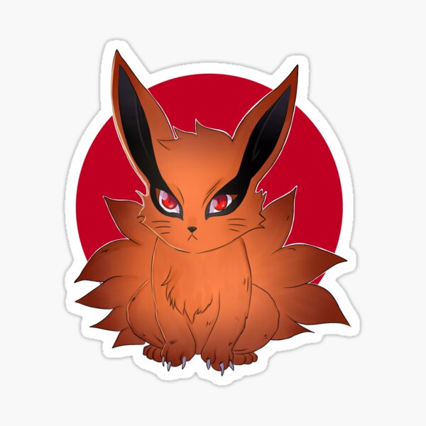 "Mini Kurama" Sticker for Sale by Izaa-aart | Redbubble