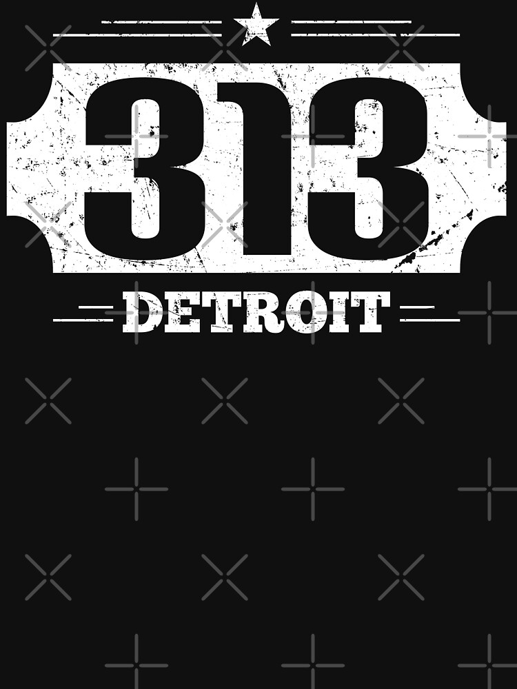 "Detroit 313 Area Code, Michigan" T-shirt by shirtonaut | Redbubble