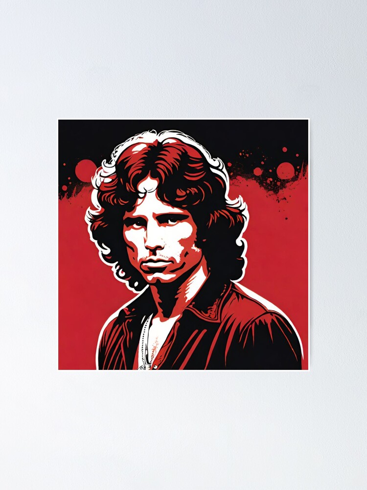 "Jim Morrison Red Art | TheAmericanPoet" Poster for Sale by ...