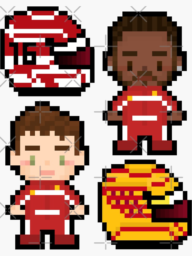 "Charles Leclerc & Lewis Hamilton Pixel" Sticker for Sale by ...