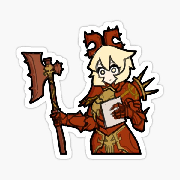 "Khorne Cutie" Sticker for Sale by GrimdarkStore | Redbubble