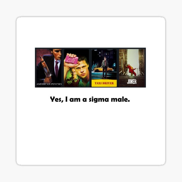 "Letterboxd Top 4 Sigma Male Meme" Sticker for Sale by ranbo-art ...