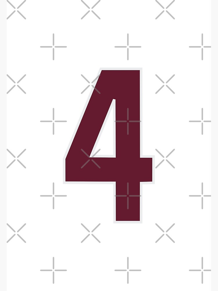 ""Number 4 Bold Design - Collegiate Numbers, Varsity Style ...