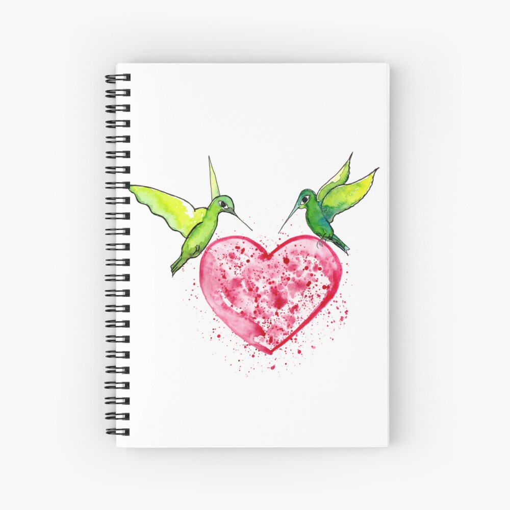 Pegatina for Sale con la obra «Colibríes de San Valentín con corazón #1 ...