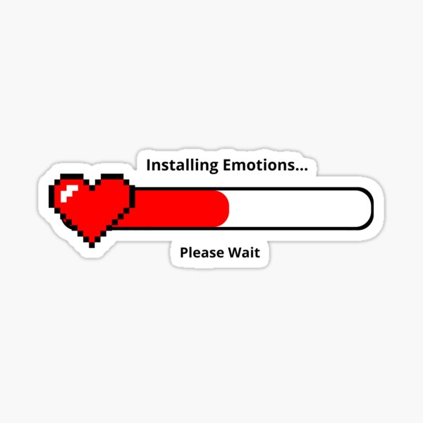 "Installing Emotions… Please Wait – Pixel Art Loading Bar" Sticker for ...