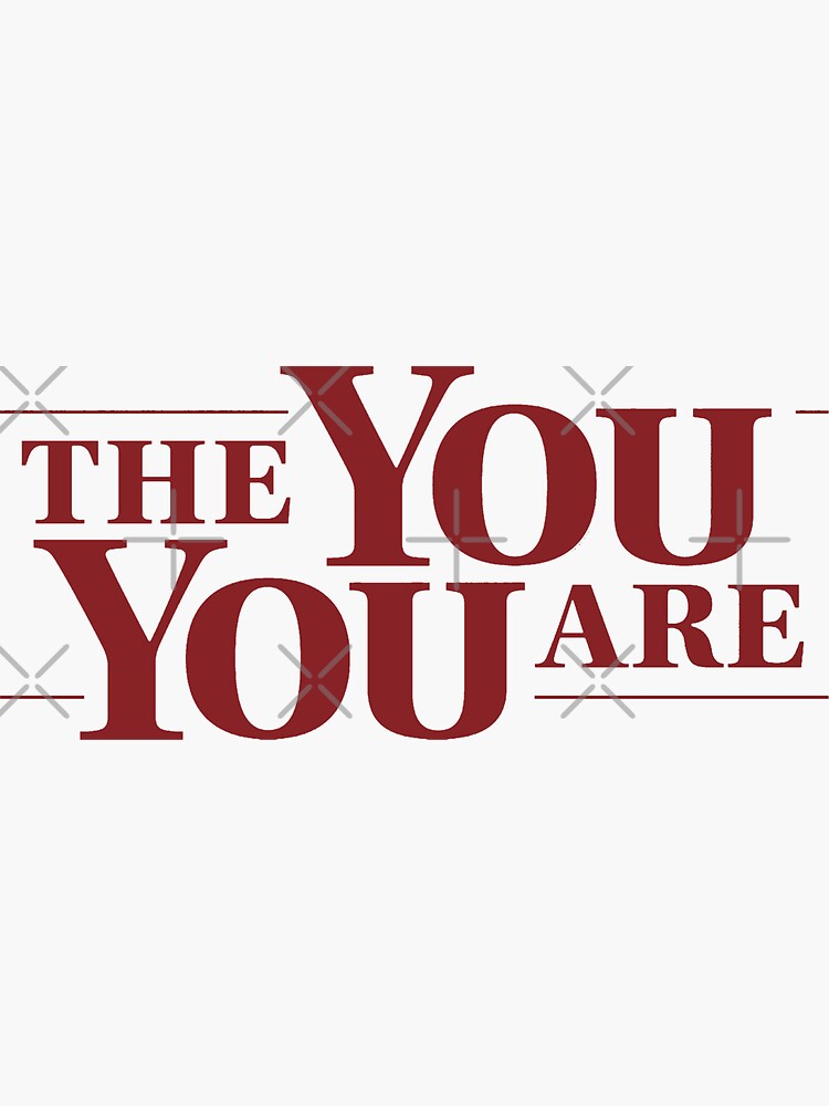 "the you you are logo severance red version" Sticker by rilesweir ...