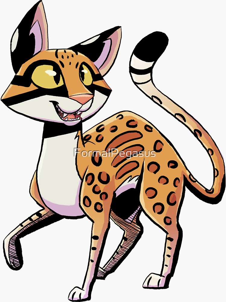 "Jimmy - Ocelot - Sticker" Sticker by FormalPegasus | Redbubble