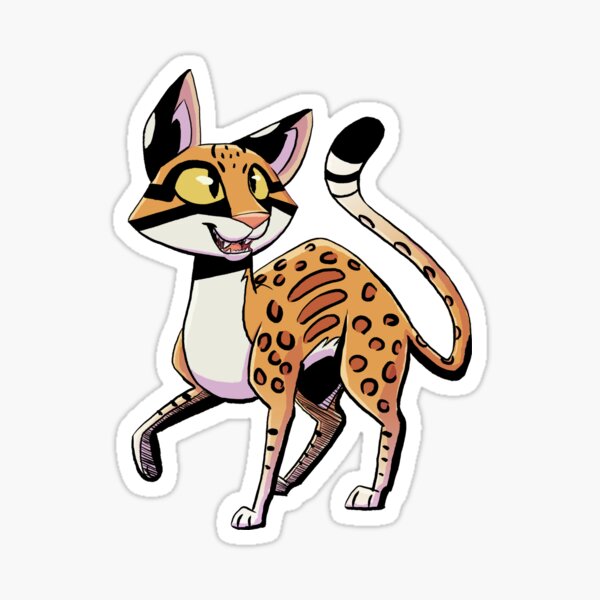 "Jimmy - Ocelot - Sticker" Sticker by FormalPegasus | Redbubble