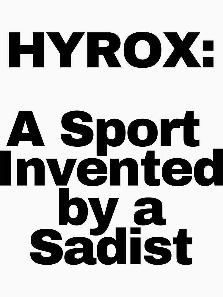 "Hyrox Quotes" Sticker for Sale by InkVibes21 | Redbubble