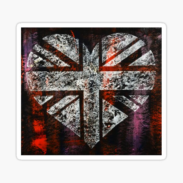 "Steam Punk Union Jack Flag Heart" Sticker for Sale by KissStudios ...