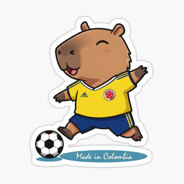 "Colombian capybara footballer" Sticker by SolArch | Redbubble