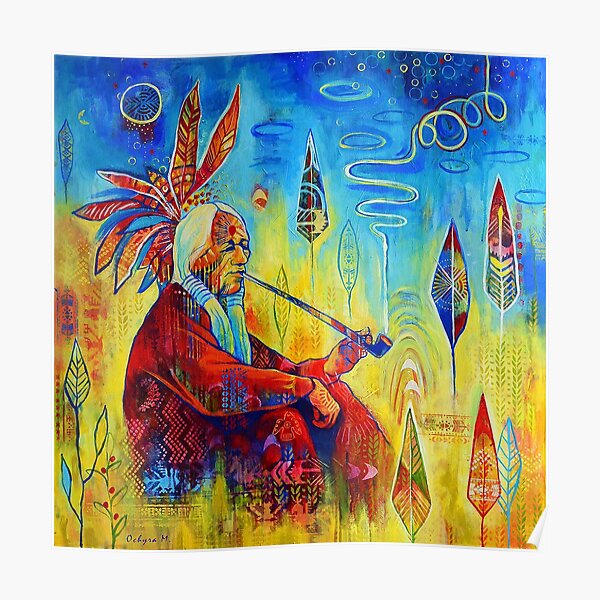 "Peace pipe | Art" Poster for Sale by Ochyra | Redbubble