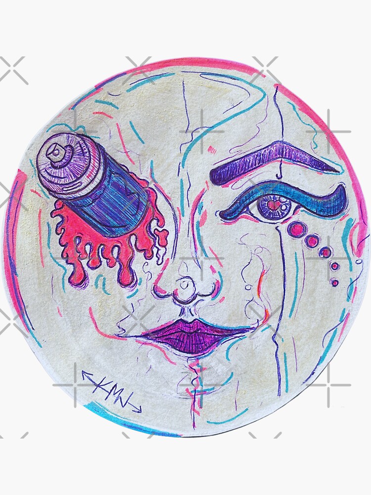 "Graffiti Gurl" Sticker for Sale by Kristina Wheatman | Redbubble