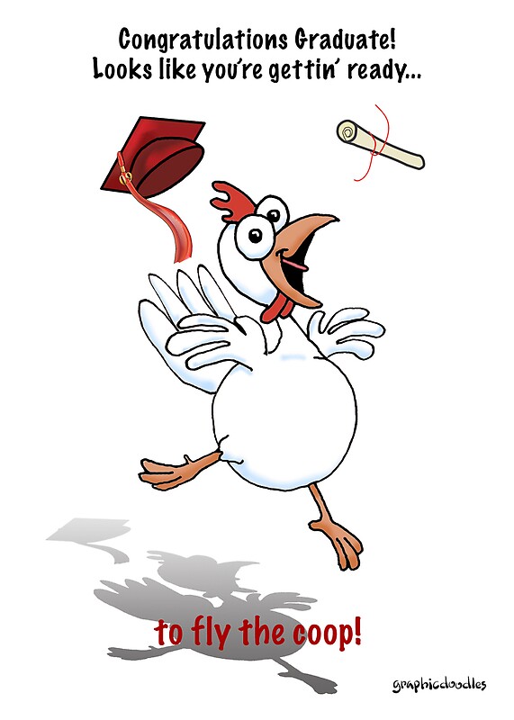 "A chicken's graduation!" by graphicdoodles | Redbubble