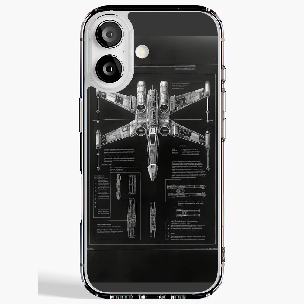 "X-Wing Blueprint – Star Wars Starfighter Schematic Fan Art" Poster for ...