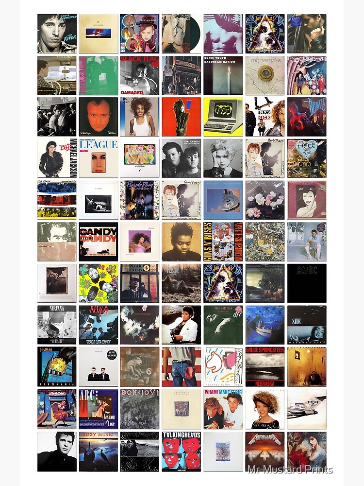 "80s Vinyl Covers - 1980s Music - Vintage Album Cover Art" Poster for ...