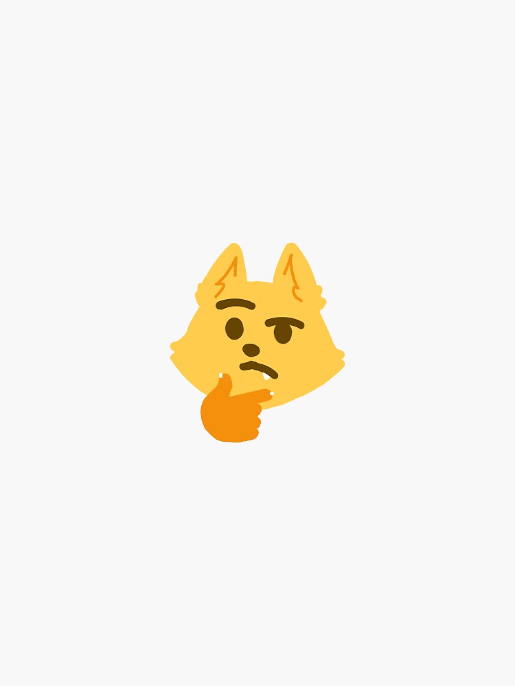 "Furry Thinking Emoji" Sticker for Sale by pizzaspicelatte | Redbubble