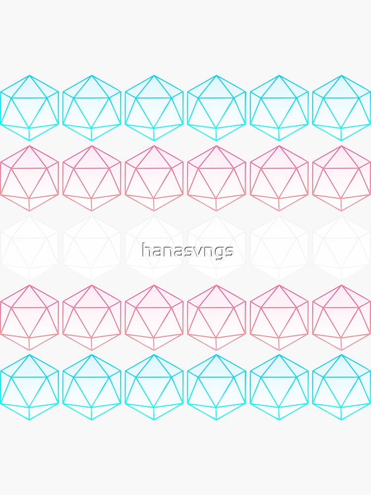 "DUNGEONS AND DRAGONS TRANS PRIDE FLAG" Sticker by hanasvngs | Redbubble
