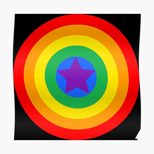 "Gay Pride Shield" Poster for Sale by Queerevolt | Redbubble