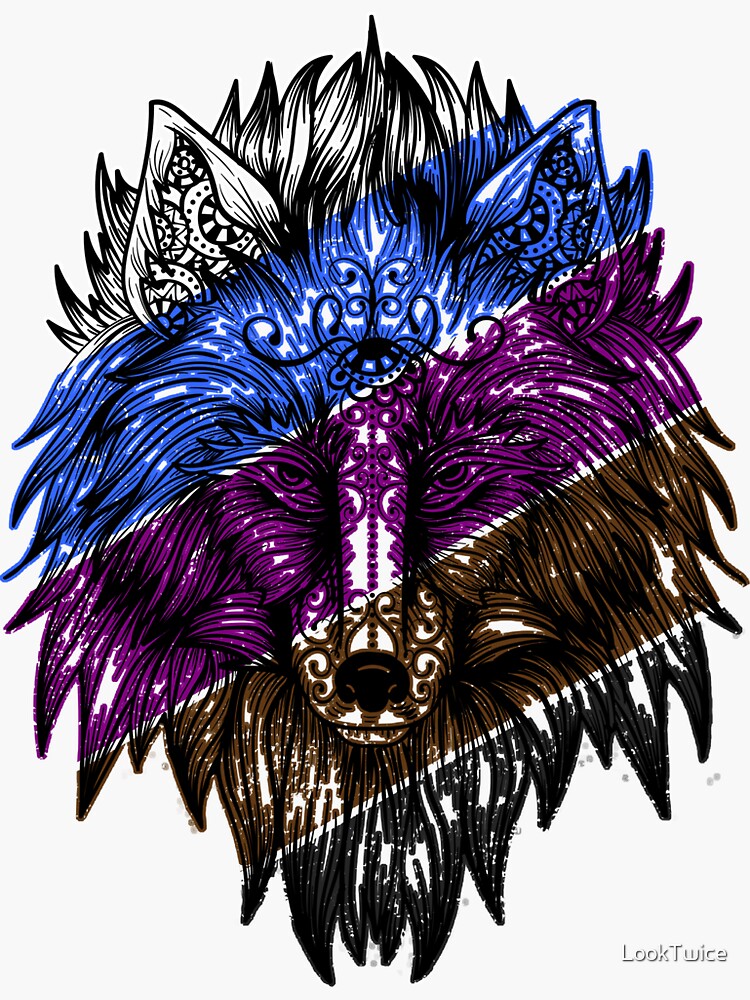 "Jiu-Jitsu Wolf Face BJJ Grappling Retro Belt Ranks T-Shirt" Sticker ...