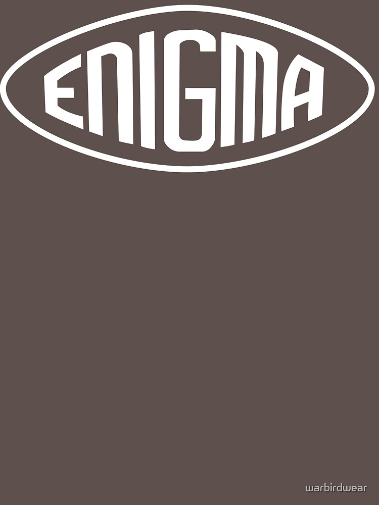 "Enigma Machine Logo (White)" T-shirt for Sale by warbirdwear ...