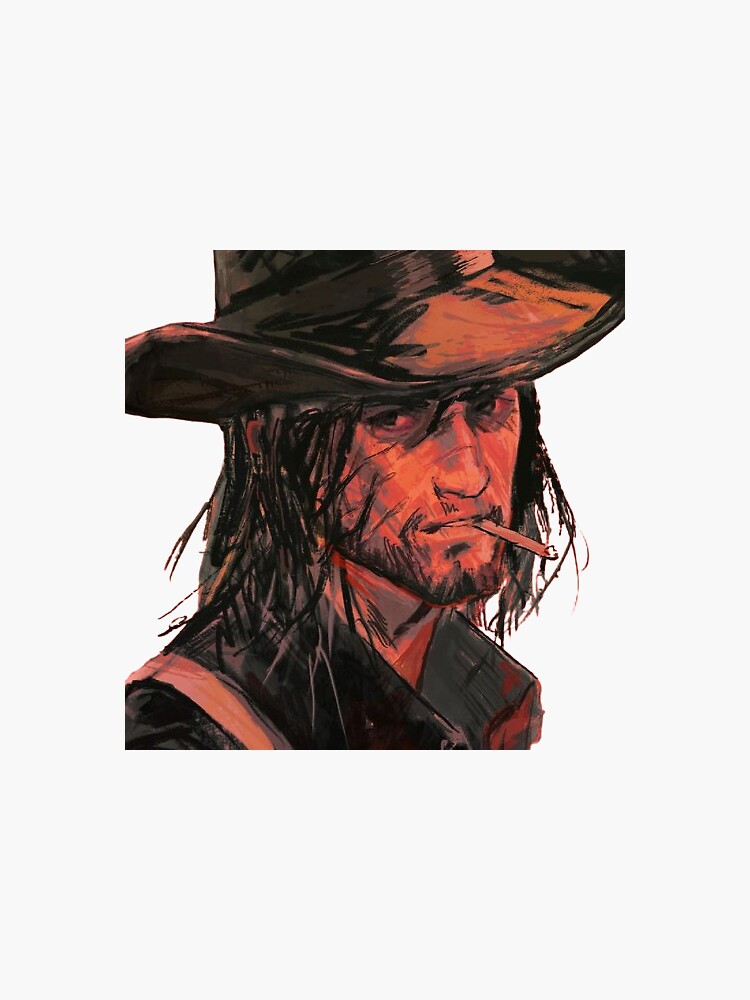 "john marston Red Dead" Sticker for Sale by CharlotteMaes | Redbubble