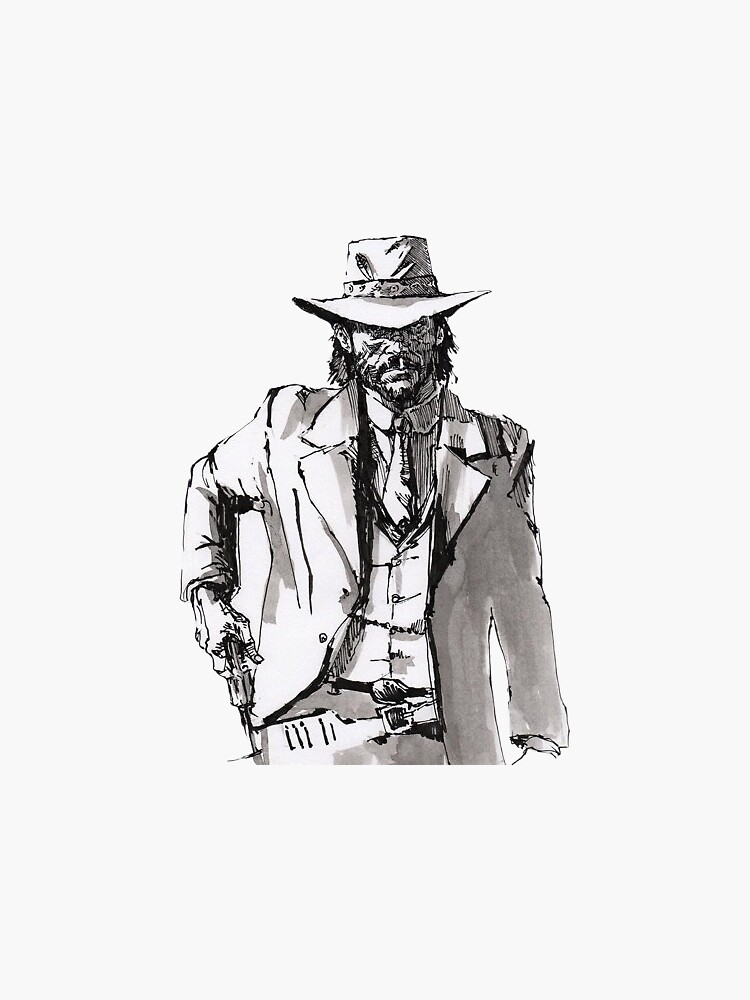 "rdr1 john marston" Sticker for Sale by CharlotteMaes | Redbubble