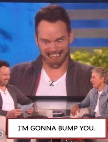 "I’m gonna bump you Chris Pratt Sticker/Phone Case" by BlurrredBrain ...