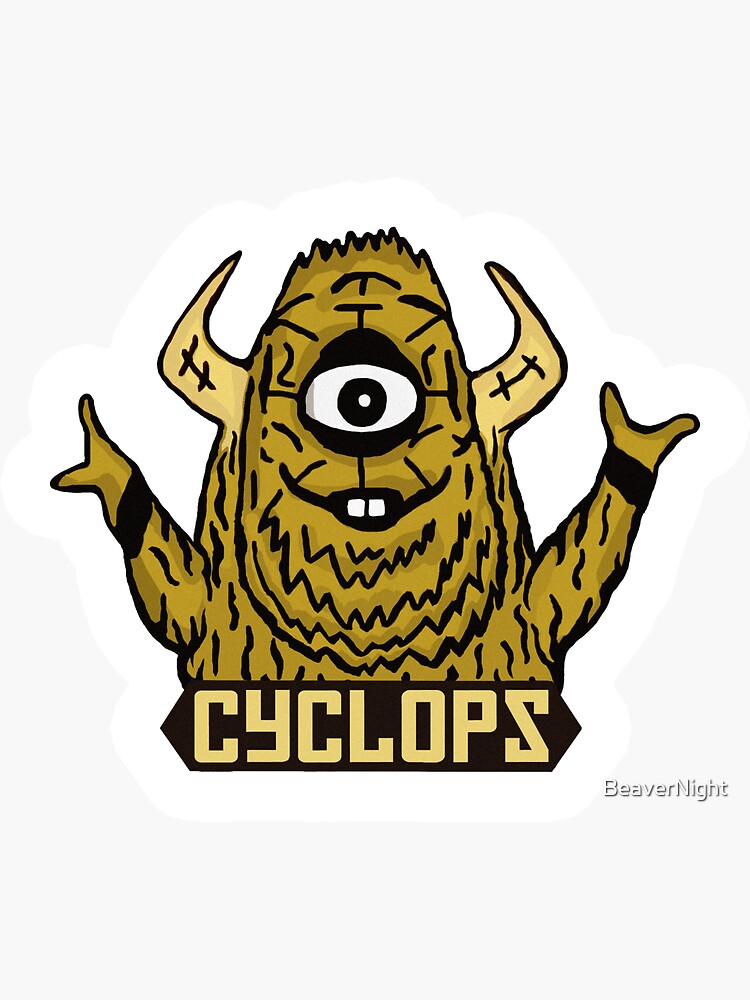 "CYCLOPS GOAT" Sticker by BeaverNight | Redbubble