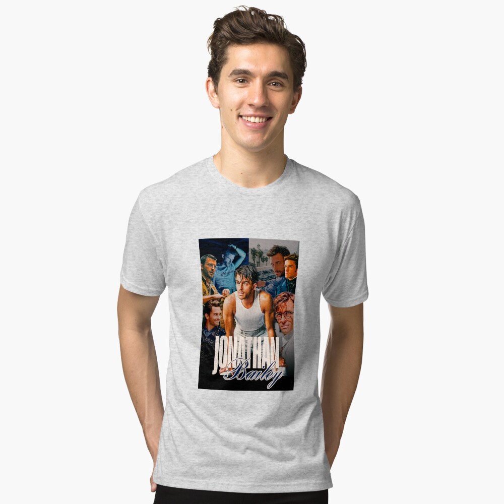 "Jonathan Bailey Collage Poster" Sticker by santisjara | Redbubble