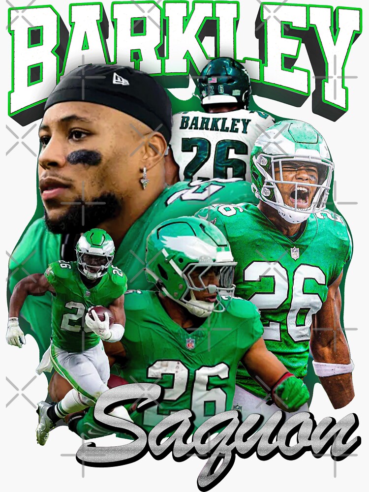 "Saquon Barkley bootleg 90s eagles vintage" Sticker for Sale by verdant ...