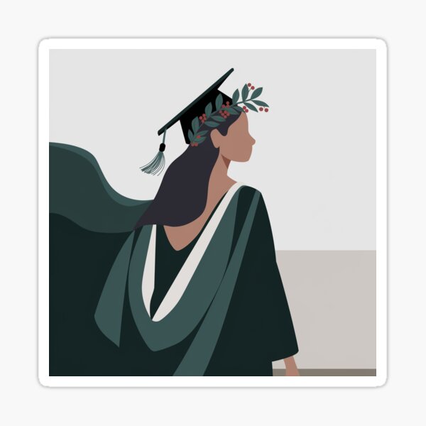 "Elegant Graduate – Minimalist Graduation Illustration for the ...