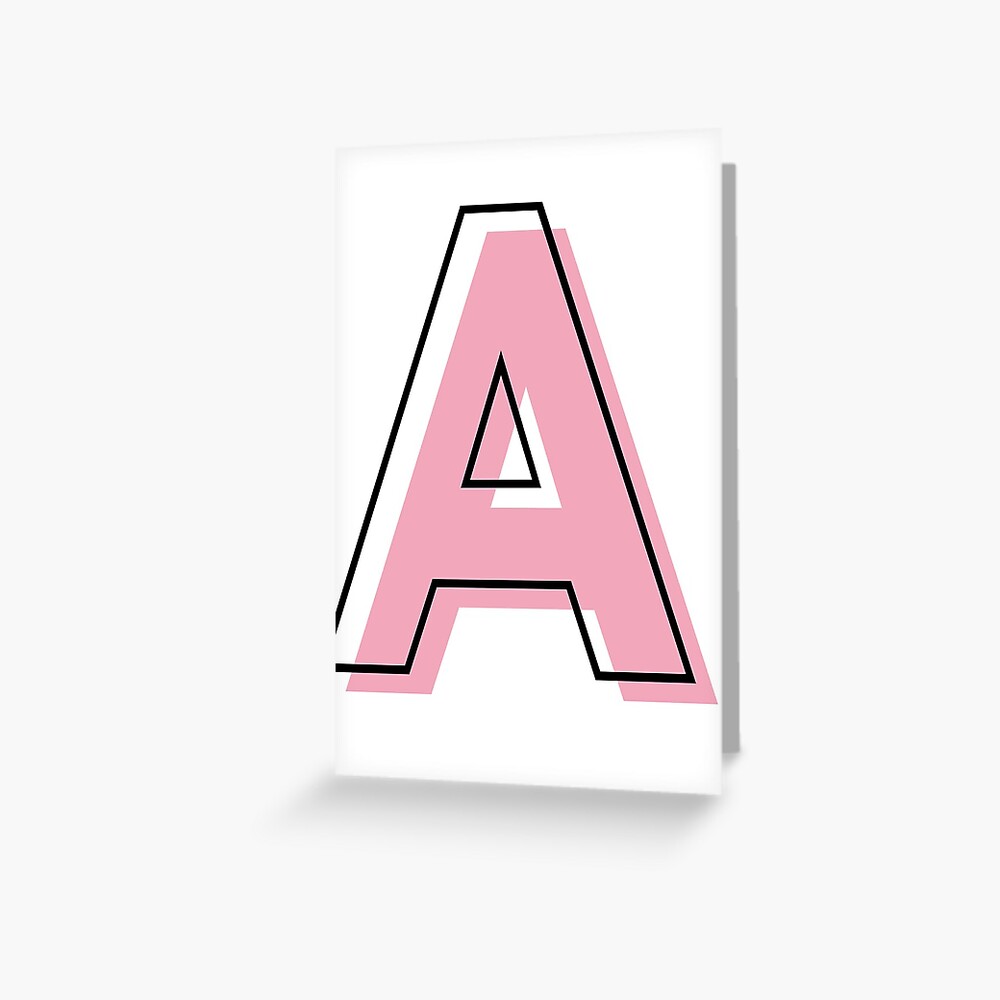 "A Initial Personalization Modern Art Light Pink Outline" Sticker for ...