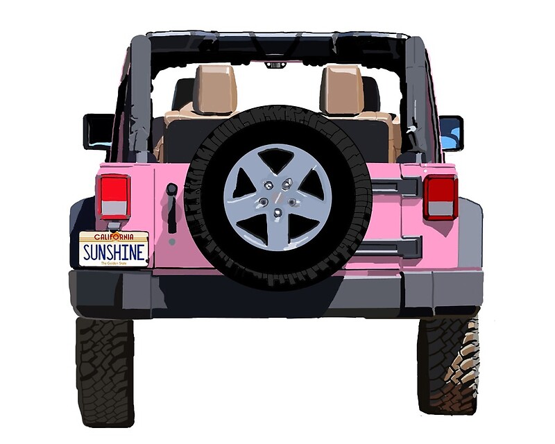 "Pink Jeep" by leedleleigh | Redbubble