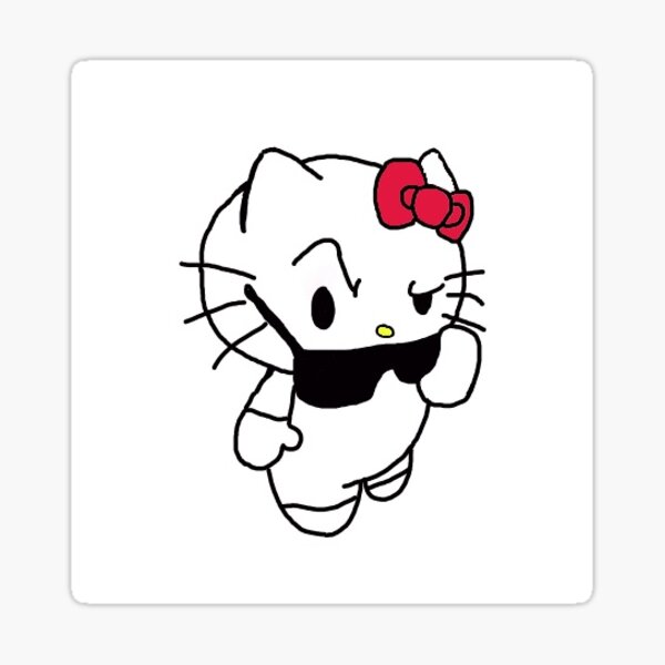 "hello kitty meme" Sticker by Eloossr | Redbubble